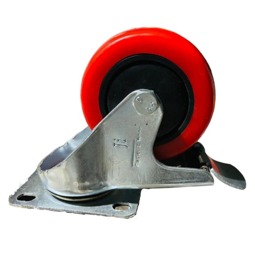 Noiseless 4" inch Dia 360* Swivel Type PU Wheel with Brake — Inaithiram