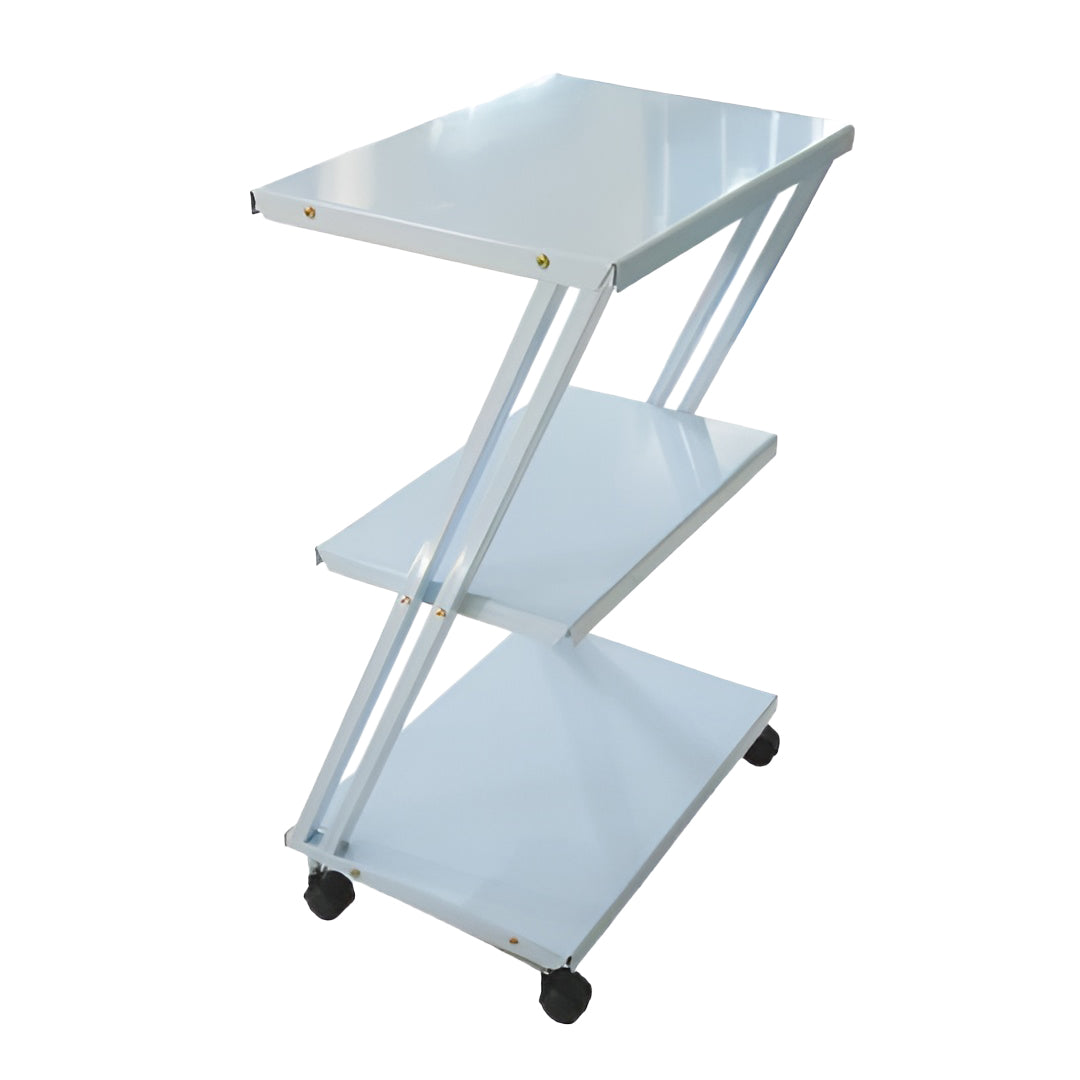 Inaithiram ZT3RPU Mild Steel 3 Shelves Z Shape Trolley